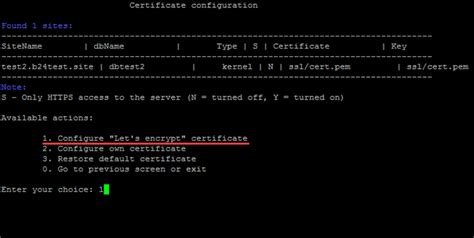 1 configure let s encrypt certificate