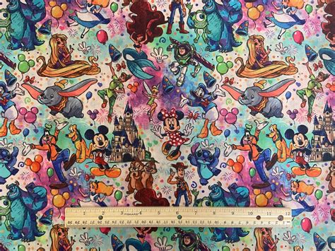 Jewelry And Beauty Disney World Castle 100 Cotton Fabric Fat Quarter