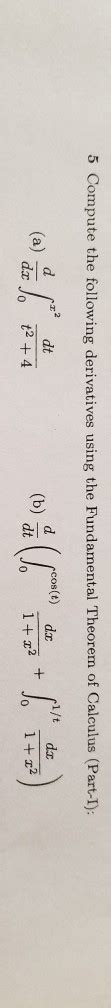 solved 5 compute the following derivatives using the