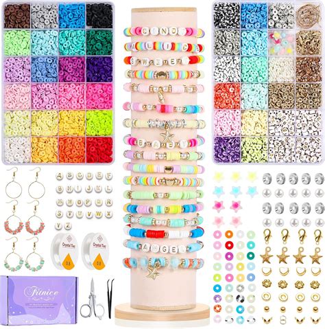 Clay Beads Bracelet Making Kit Fitnice 36 Colors Flat
