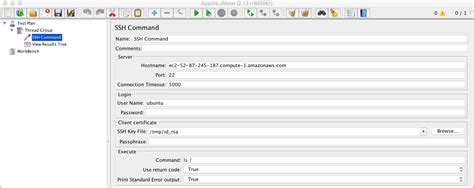 is it possible to ssh into amazon instance using jmeter stack overflow