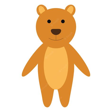 Premium Vector Cute Brown Bear Vector Illustration