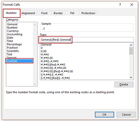 How To Make Negative Numbers Red In Excel