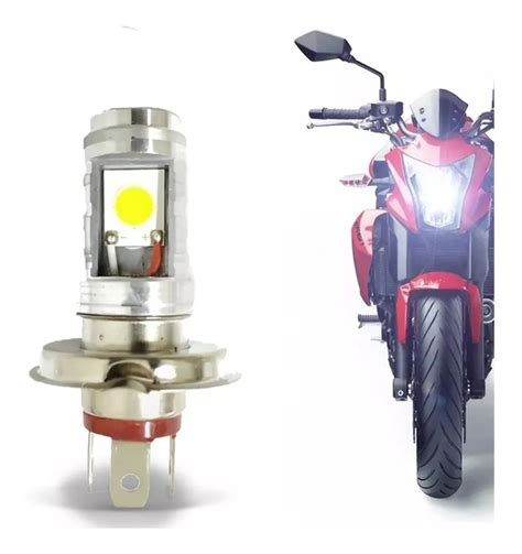 Lâmpada Super Led H4 8000k 35w 12v Luz Branca Farol Moto Parcelamento