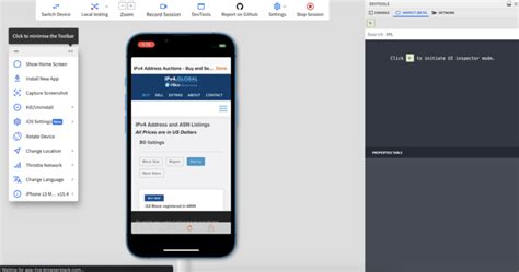 how to run iphone simulators on windows browserstack