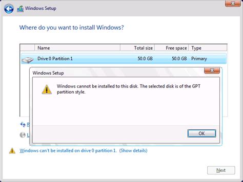 instalacja windows 7 partycja gpt dsp systems
