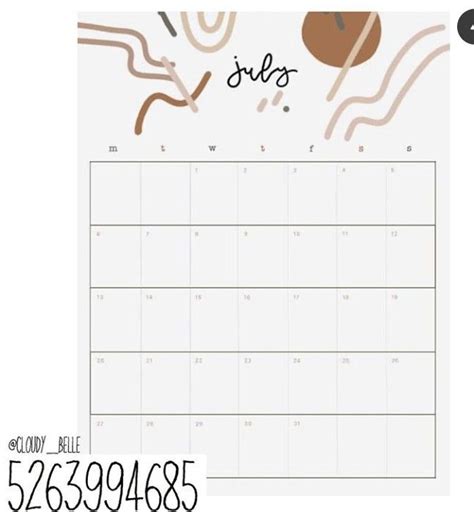 Pin On Roblox Decals Calendar Decal Custom Decals Room Decals