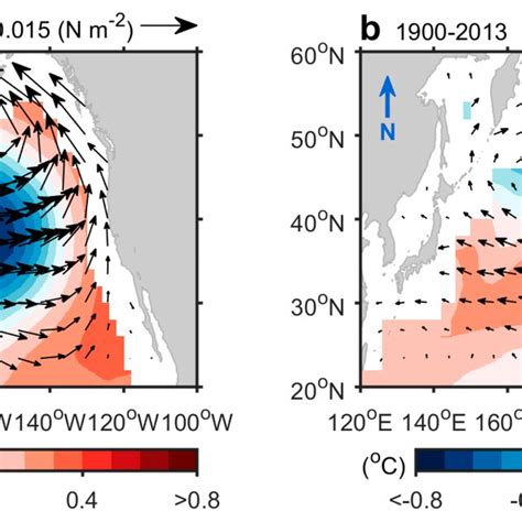 A Spatial Pattern Of The First Eof Mode Of The North Pacific Sea