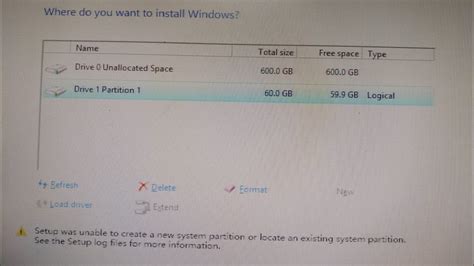 Setup Was Unable To Create A New System Partition Locate An Existing