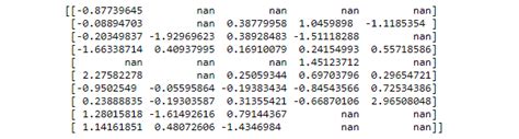 how to randomly insert nan in a matrix with numpy in
