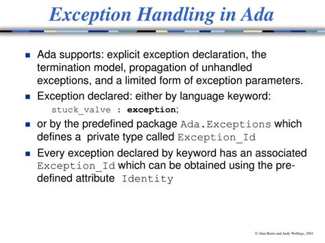 ppt exceptions and exception handling powerpoint presentation free