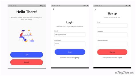 flutter ui tutorial login sign up login page images