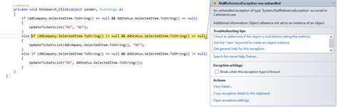 c checking if dropdowns are null or not stack overflow