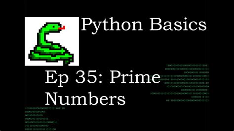 python basics prime numbers youtube