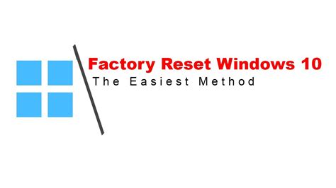 How To Factory Reset Windows 10 Easy Method Youtube