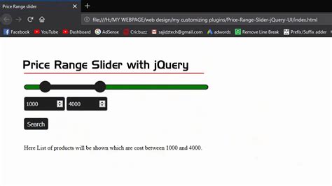 how to create price range slider with jquery jquery ui 2021
