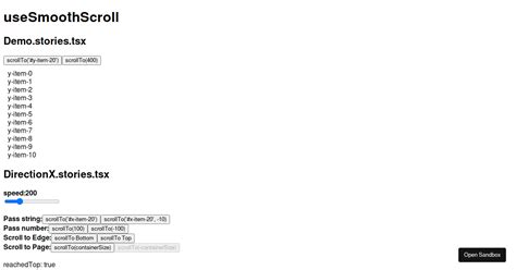 ron0115 react smooth scroll hook example codesandbox