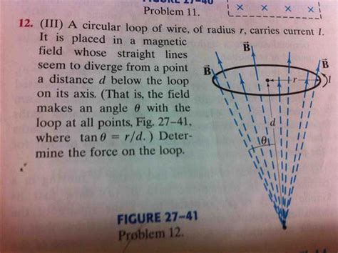 solved a circular loop of wire of radius r carries curr