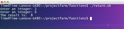 bash function example return value