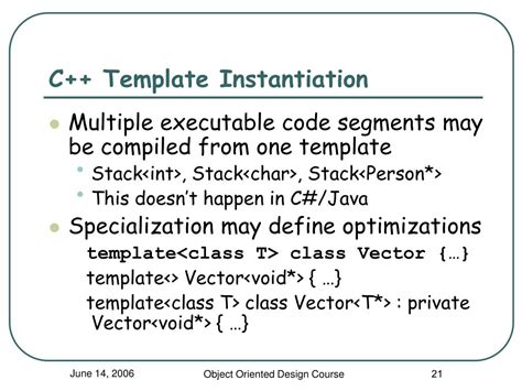 explicit template instantiation