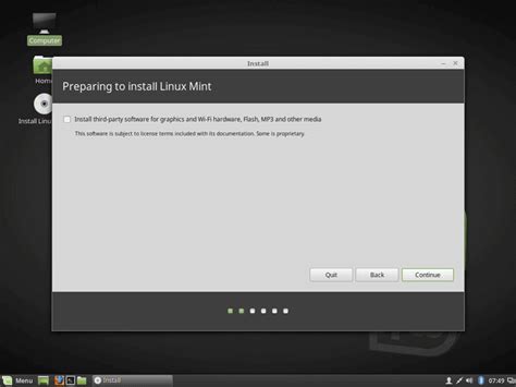 installing linux mint alongside windows systran box