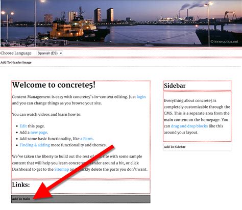 working with the iframe add on in concrete5 web hosting hub