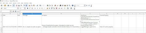 implement logging in csv file using nlog in core mvc application