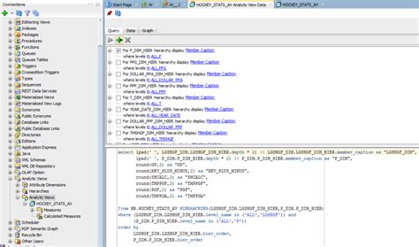 oracle database 12c release 2 analytic views and sql developer