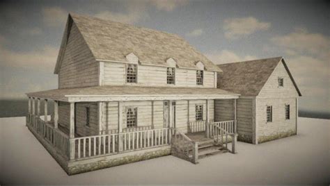 3d model hq abandoned house vr ar low poly cgtrader