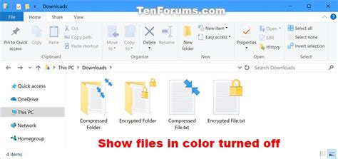Show Encrypted Or Compressed Ntfs Files In Color In Windows 10 Tutorials