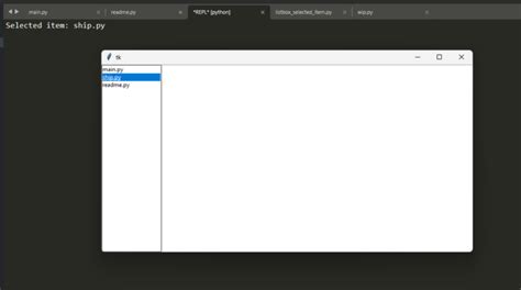 how to get the item selected in a listbox in tkinter python programming