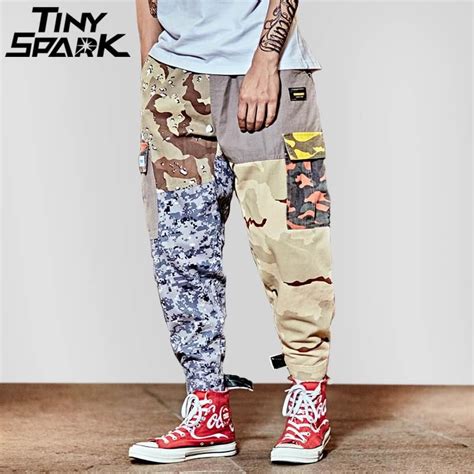 Hip Hop Pant Street Wear Men Baggy Harem Pant Ankle Patchwork Trousers