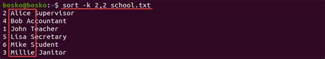 linux sort command with examples
