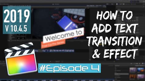 how to add animate text transition and effect final cut pro beginner