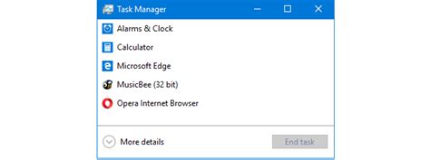 how to set the default view tab for the windows 10 task manager