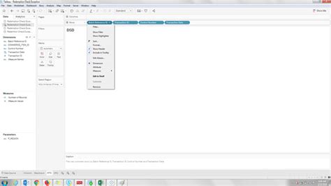tableau is not showing headers