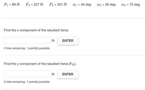 Solved The Three Forces F1 F2 And F3 Act On A Hook At The