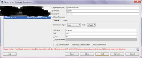 error ora 12505 oracle sql developer