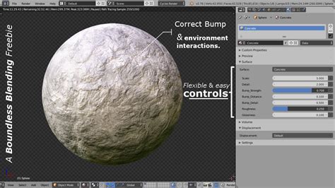 download procedural concrete shader blendernation