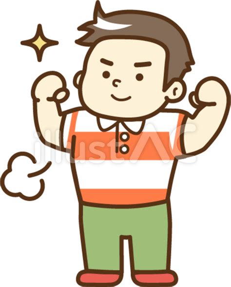 力持ちの男性イラスト No 1773143／無料イラスト フリー素材なら「イラストac」