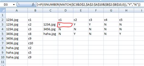 excel comparing value from row to different columns stack overflow