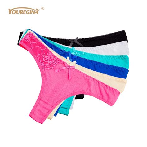 Youregina Women S Thongs Sexy Cotton Strings Lace Panties Womens