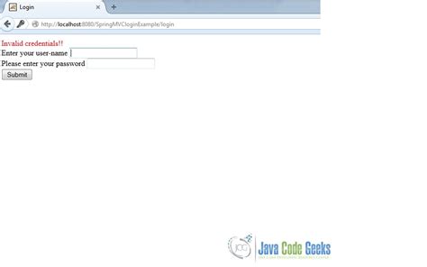 spring mvc login example examples java code geeks 2022