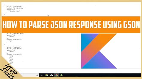 how to parse json response using gson kotlin tutorial json array