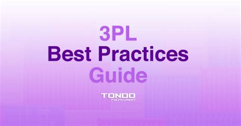 3pl best practices guide tondo fulfillment