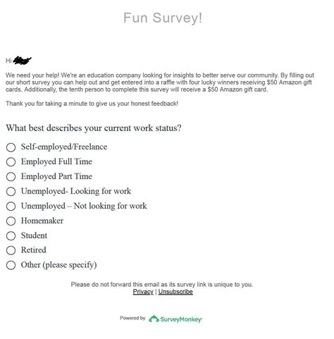 I Received An Email To Do Survey I Think It Is A Phishing Attack So I