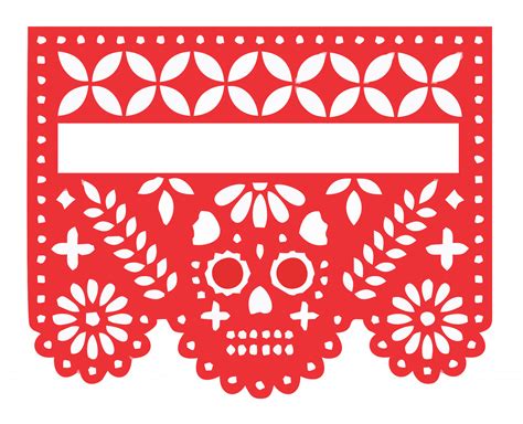 Dia De Los Muertos Papel Picado Template Papel Picado Quot Calavera