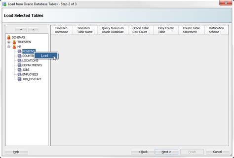 loading data from an oracle database into a timesten database