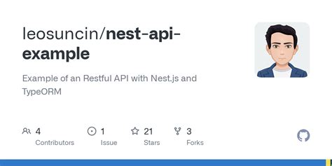 github leosuncin nest api example example of an restful api with
