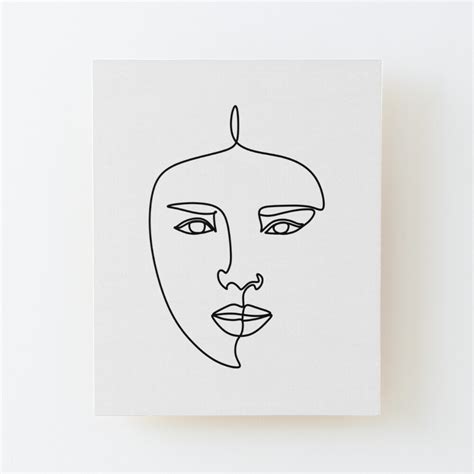 Female One Line Portrait Woman Face Beautiful Case Minimalist Case